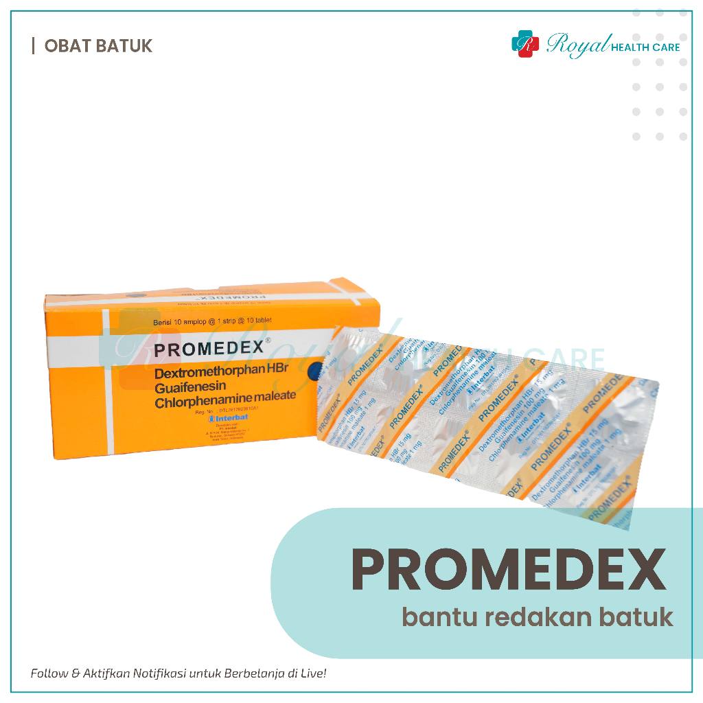 Jual PROMEDEX STRIP ISI 10 TABLET Meredakan Batuk Karena Alergi ...