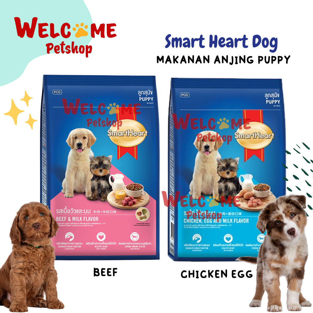 Jual Smart Heart Dog Puppy 1.3 kg Makanan Anak Anjing Pakan Food Kibble ...