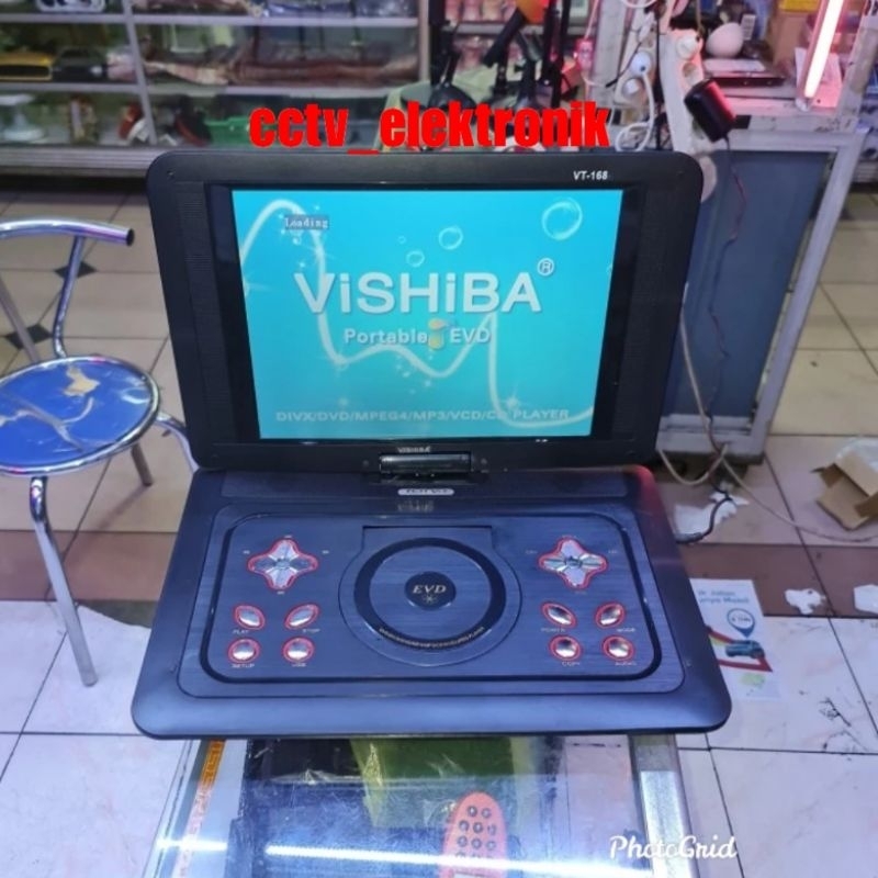 Jual PORTABLE DVD VISHIBA 14 INCH DVD VCD CD MP3 MP4 TV USB | Shopee Indonesia