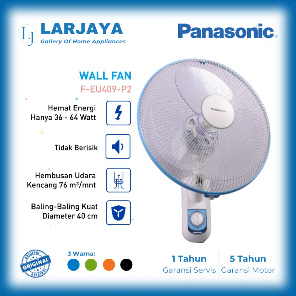 Jual Panasonic Kipas Angin Dinding EU-409 Wall Fan 16" 16 inch 40 cm F ...