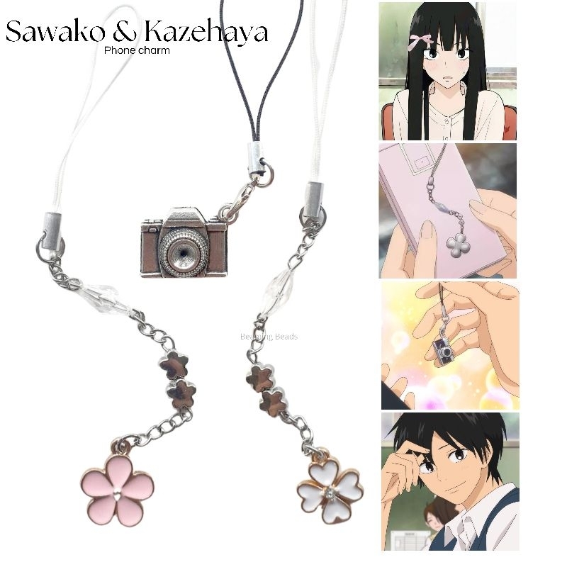Jual sawako kuronuma & kazehaya couple inspired phone charm | kimi ni ...