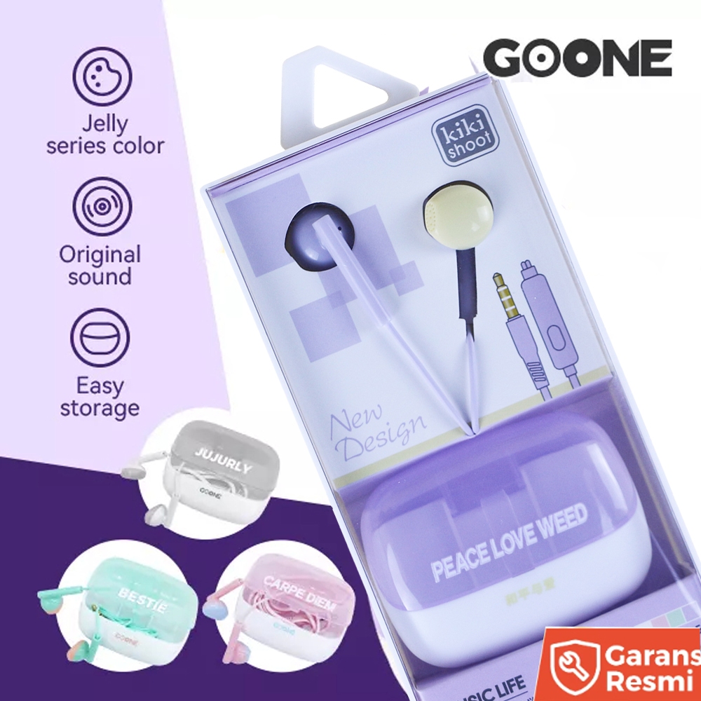 Jual GOONE 3.5mm Headset Handsfree Wired Music Earphone Superbass ...
