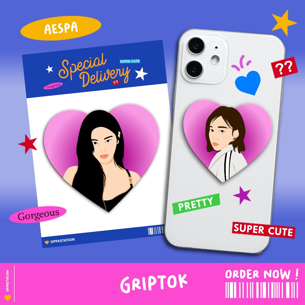Jual GRIPTOK / POPSOCKET AESPA | KARINA, WINTER, GISELLE, NINGNING | Shopee Indonesia