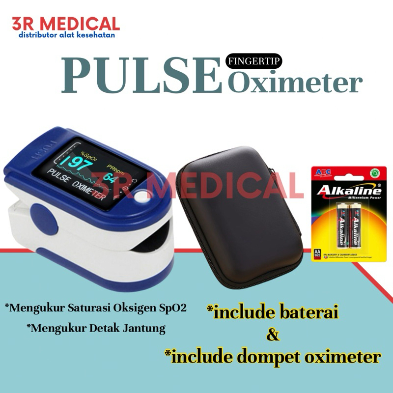 Jual pulse oxymeter / fingertip oxymeter / set oxymeter / bundle ...