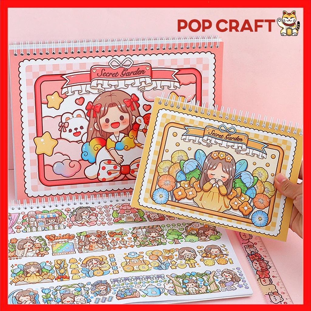 Jual PC Buku Tempel Stiker Edisi Secret Garden Girl 20 Halaman Buku ...