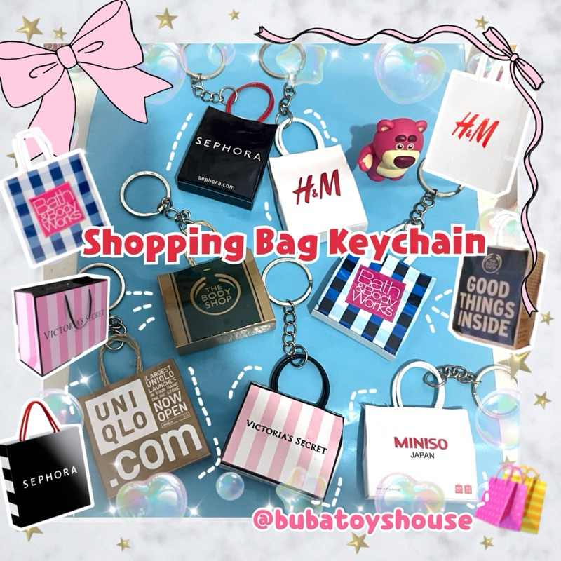 Jual Shopping Bag Keychain Gantungan Kunci Tas Belanja Ganci Trinket ...