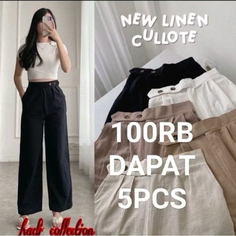 Jual (BISA COD ) PAKET HEMAT 100RB Dpt 5PCS Celana Kulot Linen Katun ... Jual (BISA COD ) PAKET HEMAT 100RB Dpt 5PCS Celana Kulot Linen Katun ...