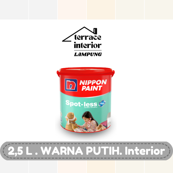 Jual Cat Tembok Spotless Plus Nippon Paint Interior Warna Putih 2.5 ...