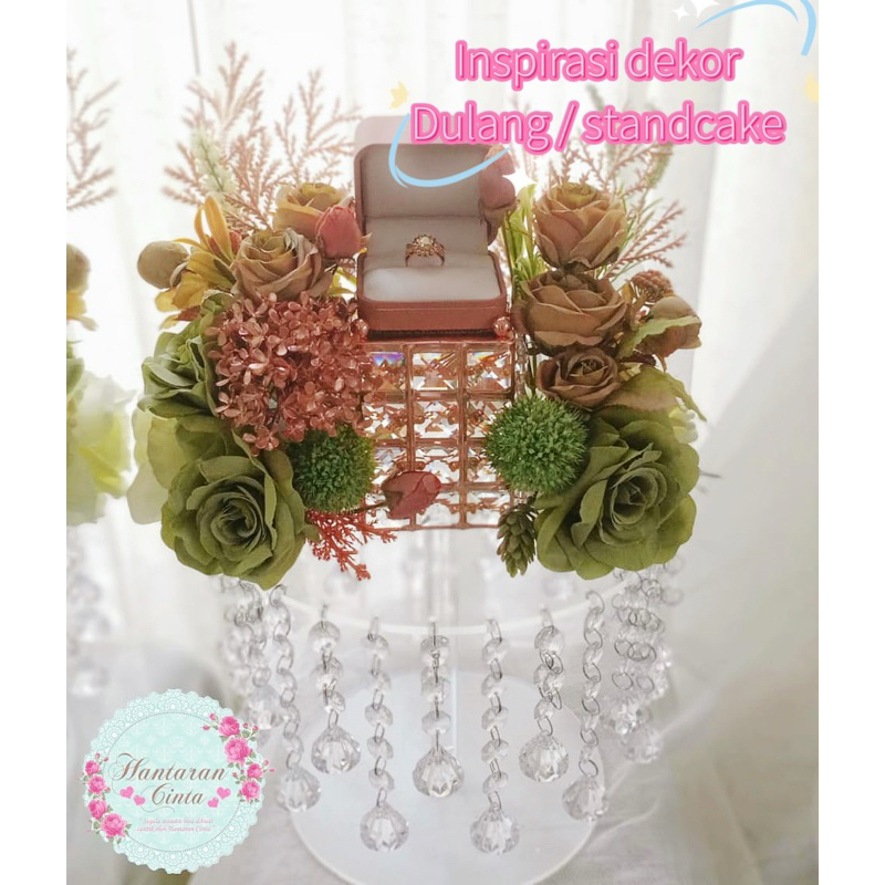 Jual Dulang akrilik kristal / stand cake Acrylic / tempat kue akrilik ...