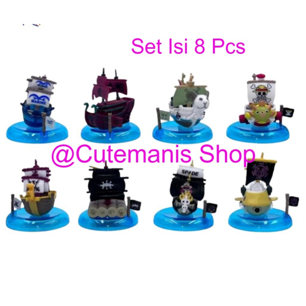 Jual Mainan Figure Kapal One Piece Pirates Wcf Set Going Merry Thousand ...