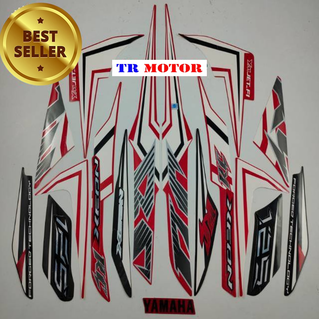 Jual stiker Striping stiker polet motor yamaha xeon rc 125 2014 merah ...