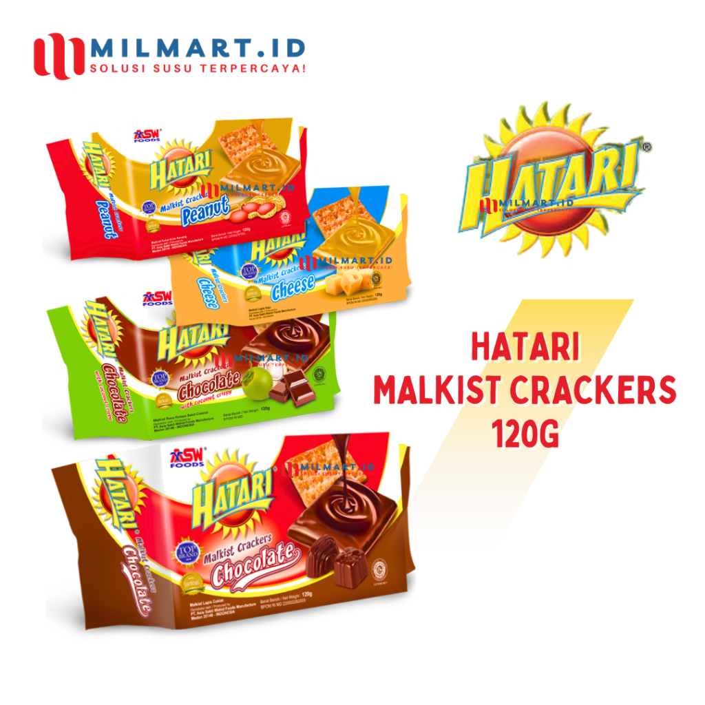 Jual ASW HATARI MALKIST CRACKERS 120G BISKUIT RASA CHOCOLATE/PEANUT ...