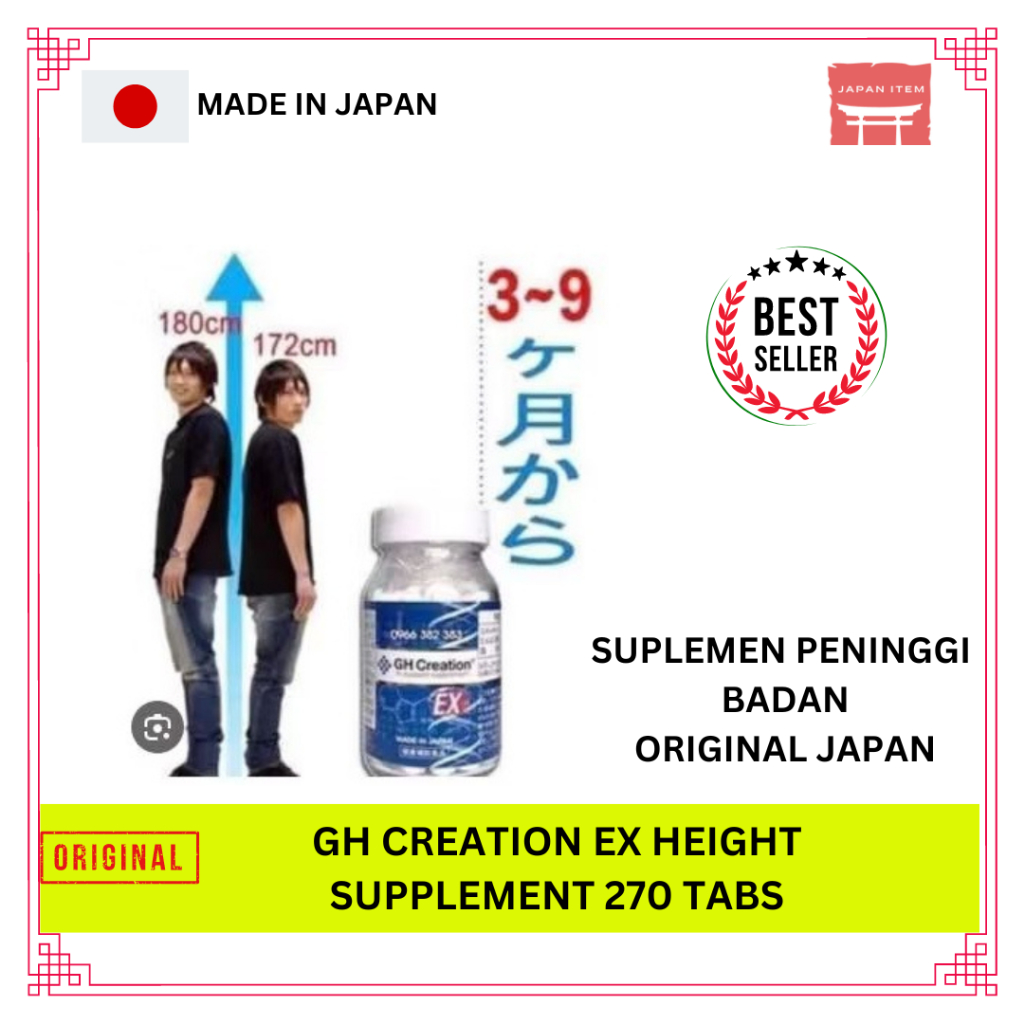 Jual GH Creation EX Height Supplement Bones 270 Tablets original Japan ...