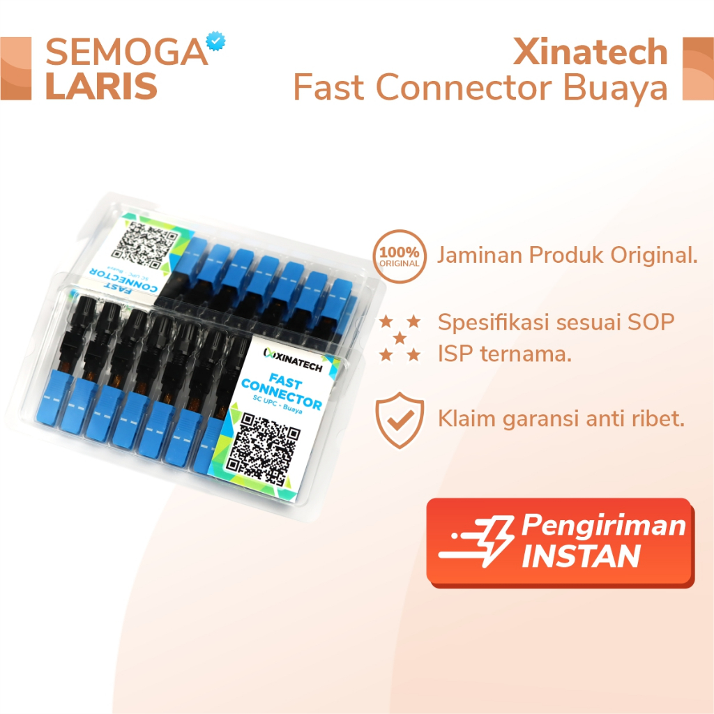 Jual Xinatech Fast Connector SC UPC Buaya 5cm - Fastcon fascon biru ...