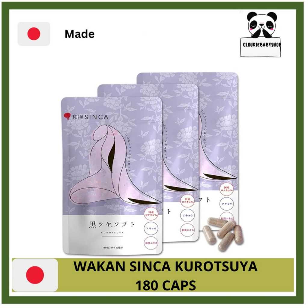 Jual Wakan sinca kurotsuya 180tabs 30 days suplemen rambut putih rontok ...