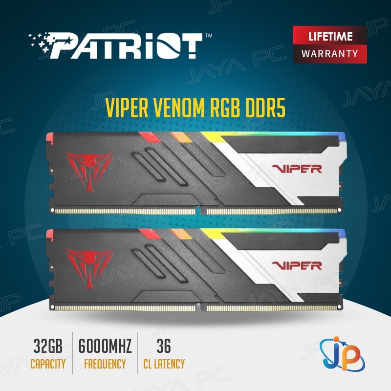 Jual Patriot Memory Viper Venom RGB DDR5 PC48000 6000Mhz 32GB 2x16GB Ram | Shopee Indonesia