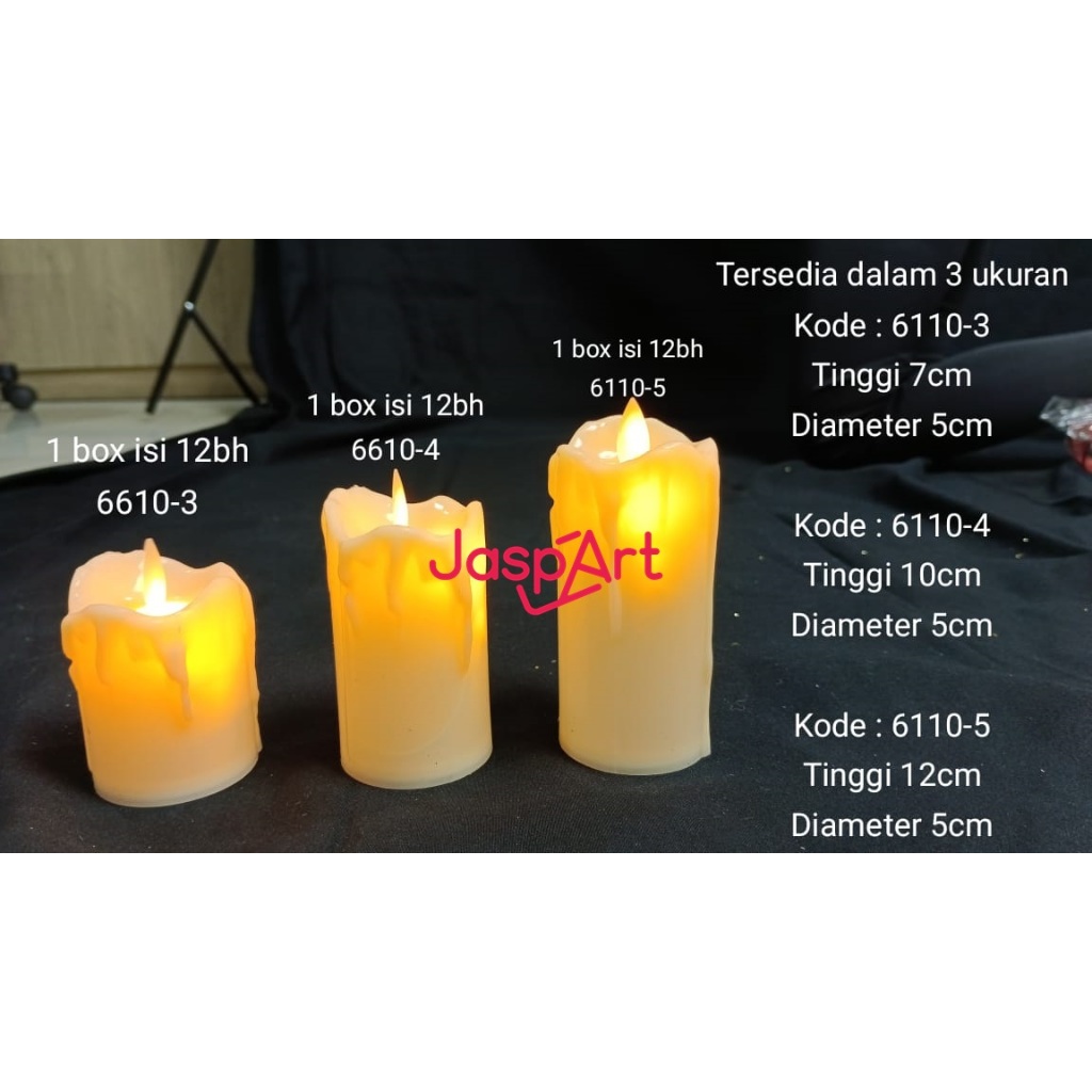 Jual LAMPU LILIN ESTETIK/LAMPU LED BENTUK LILIN BAHAN AKRILIK CRYSTAL ...