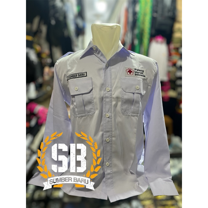 Jual KEMEJA PMI PMR FREE NAMA BORDIR | Shopee Indonesia