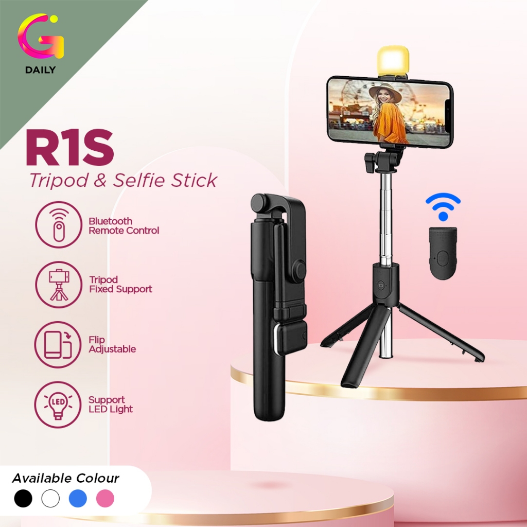 Jual Tripod Tongsis R1 R1s Tongkat Wireless Selfie Stick HP 360 ...