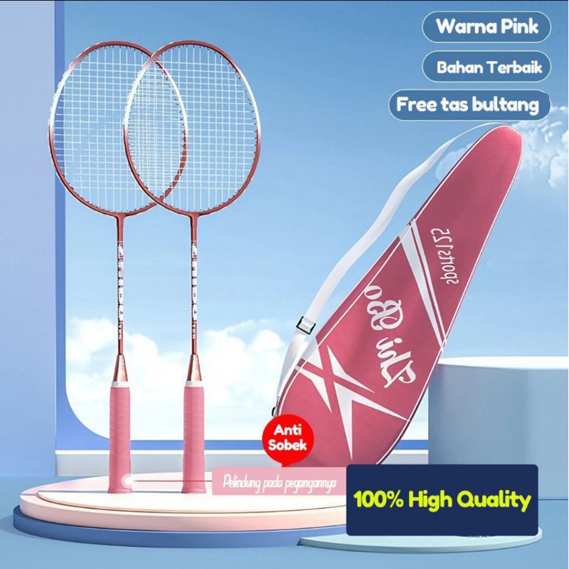 Jual Raket Bulu Tangkis Isi 2 pcs/raket badminton origin/ raket ...