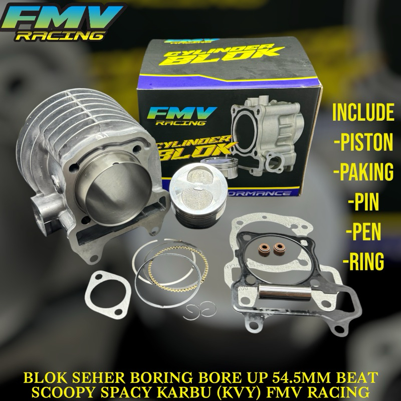 Jual (BISA COD) Blok Seher Boring Block Seher BORE UP Cylinder Set BEAT KARBU SCOOPY KARBU SPACY ...