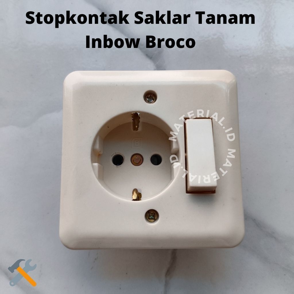Jual STOPKONTAK BROCO Inbow 1 LUBANG SEGI ARDE OUTBOW OB BROCO Broko ...