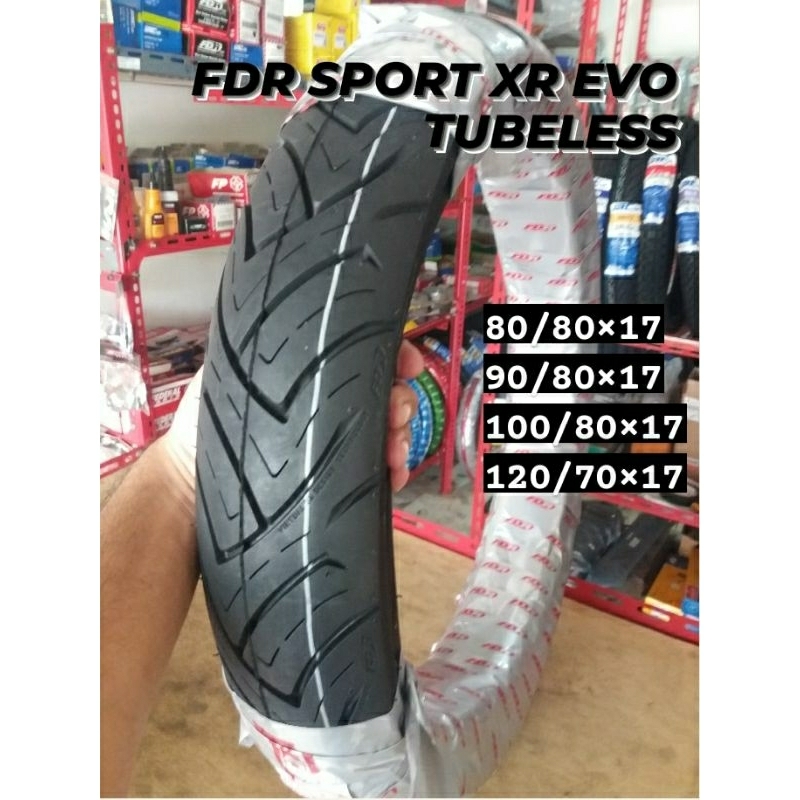 Jual ban fdr sport xr evo 80/80 90/80 100/80 120/70 R17 tubeless | Shopee Indonesia
