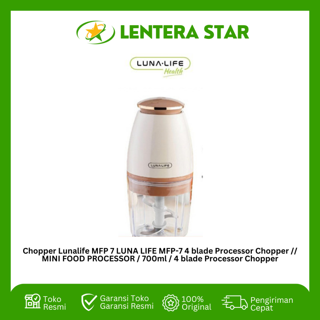 Jual Chopper Lunalife MFP 7 LUNA LIFE MFP-7 4 blade Processor Chopper 4 ...
