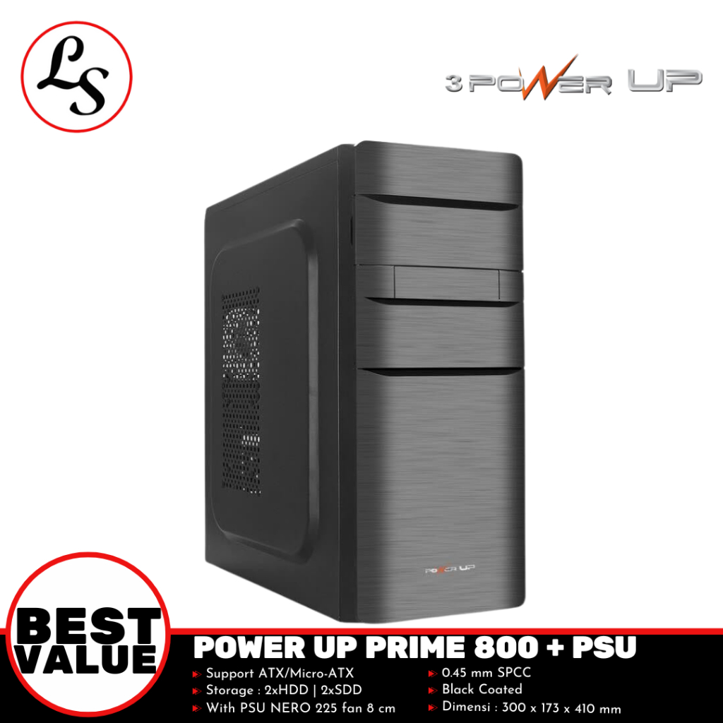 Jual 3 POWER UP CASING Prime 800 With PSU NERO 225W | Shopee Indonesia