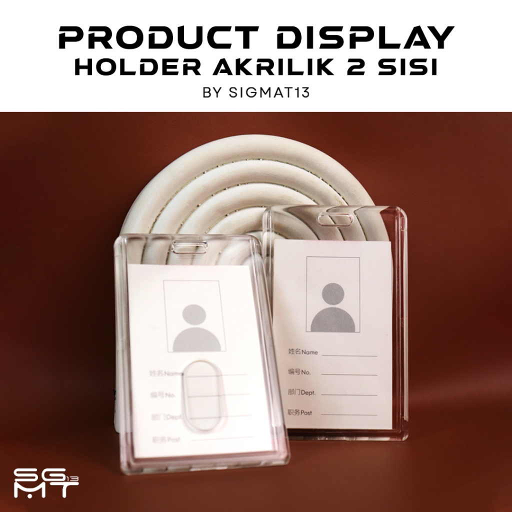 Jual ID Card Holder Akrilik 2 Sisi Tempat Id Card Akrilik Transparan Case Id 2 Sisi Satuan ...