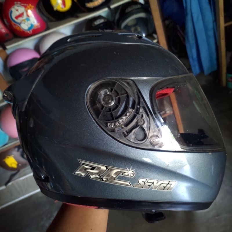 Jual helmet KYT fullface RC Seven second, bekas masih layak pakai ...