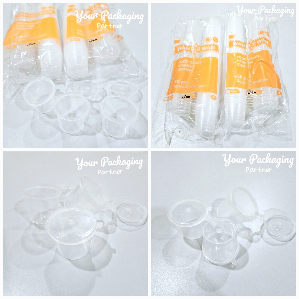 Jual Tempat saos 20ml / Cup Sauce Sambal Container Wan Wan isi 50 Pcs ...