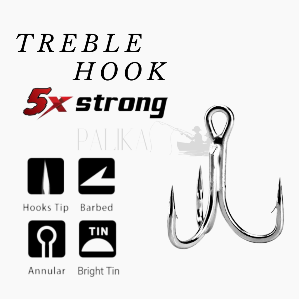 Jual Treble Hook 5X Strong Trebel Hook Kail Jangkar Triple Hook Trible Hook | Shopee Indonesia