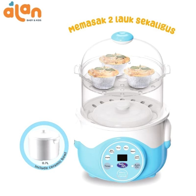 Jual Alan Baby Kids - Baby Safe Multi Steamer Mesin Kukus LBS01 Slow Cooker Dan Steril Botol ...