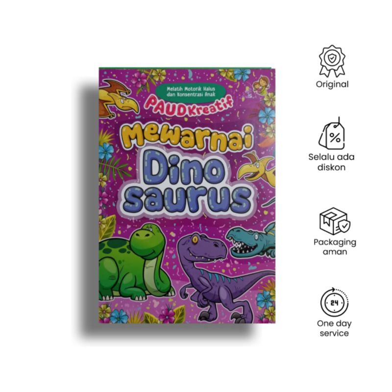 Jual Paud Kreasi - Mewarnai Dino Saurus | Shopee Indonesia