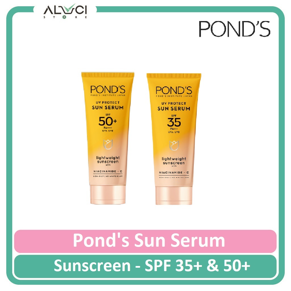 Jual Ponds UV Protect Sun Serum Lightweight Sunscreen SPF 35+ & 50 ...