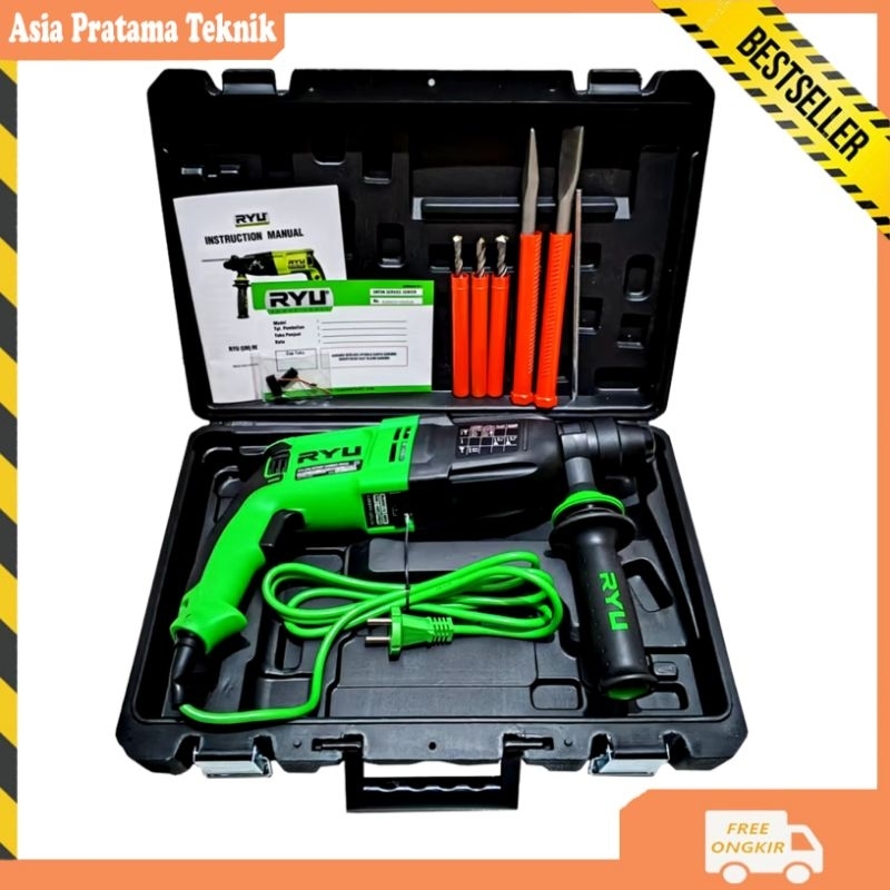 Jual RYU Rotary Demolition Hammer Drill RRH 26 mm / Mesin Bor Bobok Beton 850 W / 26mm | Shopee ...