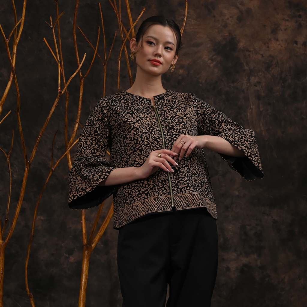 Jual NONA RARA - Vinci Dobi Cirebon T3206, Baju kerja blouse batik ...
