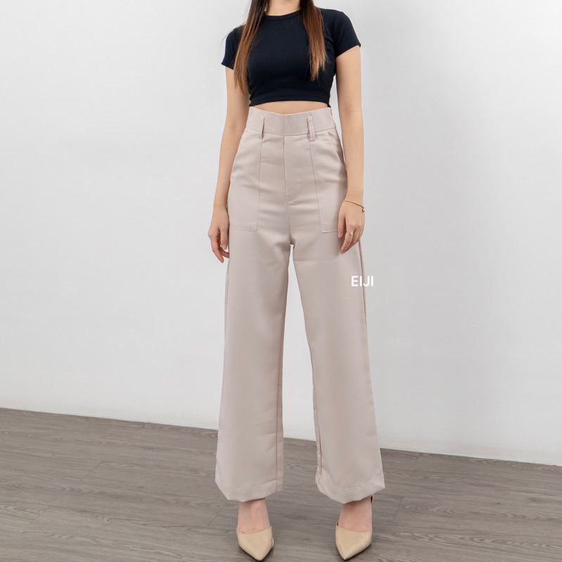 Jual Eiji - Diora highwaist Pants / Kulot Pants Loose Wanita | Shopee ...