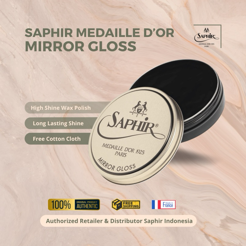 Jual Saphir Mirror Gloss | Black 75gr | Medaille D’Or | Semir Sepatu ...