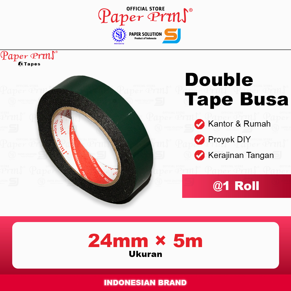 Jual Double Tape Foam Busa 1 inch Paperpryns 24mm x 5m (@1 Roll ...