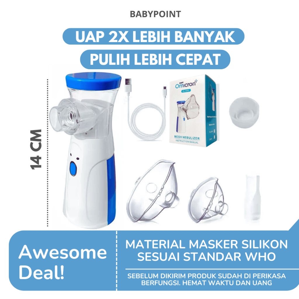 Jual Alat Terapi Pernapasan Portable Handheld Inhaler Nebulizer Machine | Shopee Indonesia
