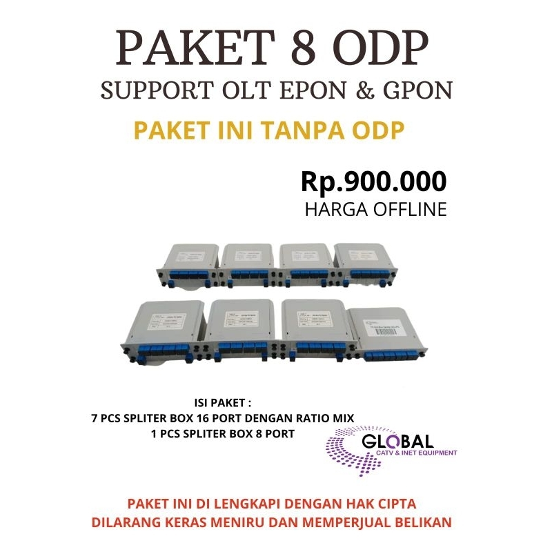 Jual PAKET RATIO 8 ODP TANPA BOX SPLITER 16 | Shopee Indonesia