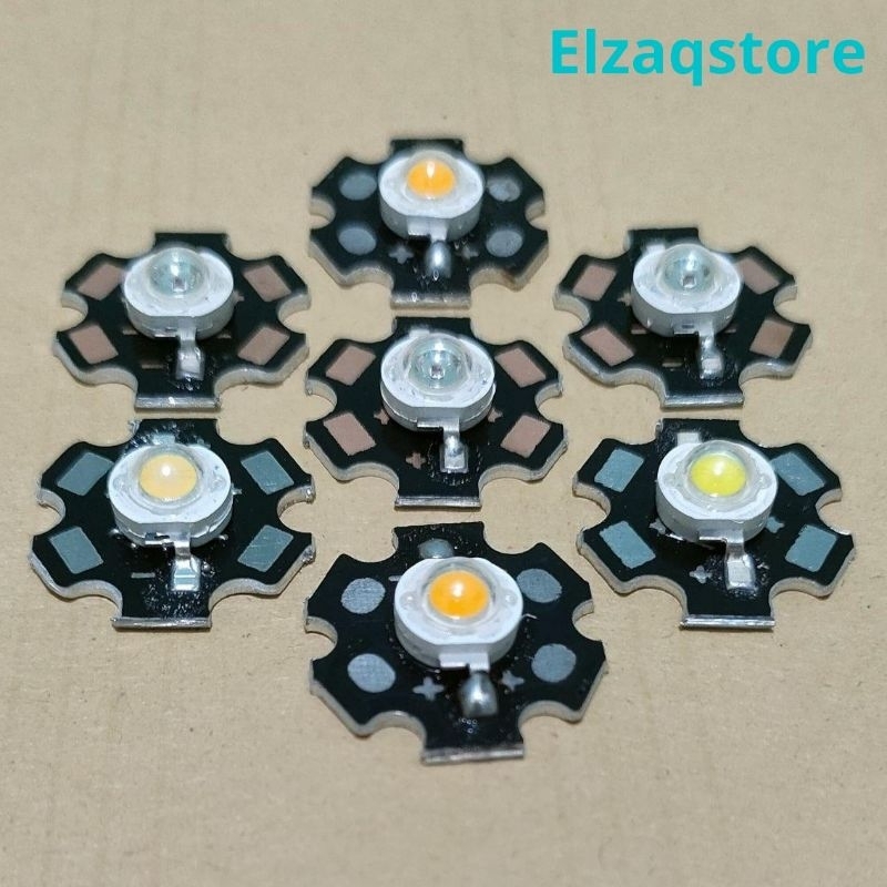 Jual Lampu LED HPL 1 Watt 1W + Heatsink Pendingin Warna Hijau, Putih ...