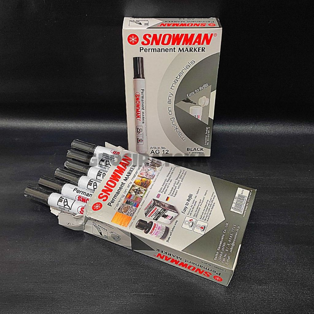 Jual SPIDOL BESAR, SPIDOL PERMANEN AG 12 HTM/BR/MRH SNOWMAN | Shopee ...