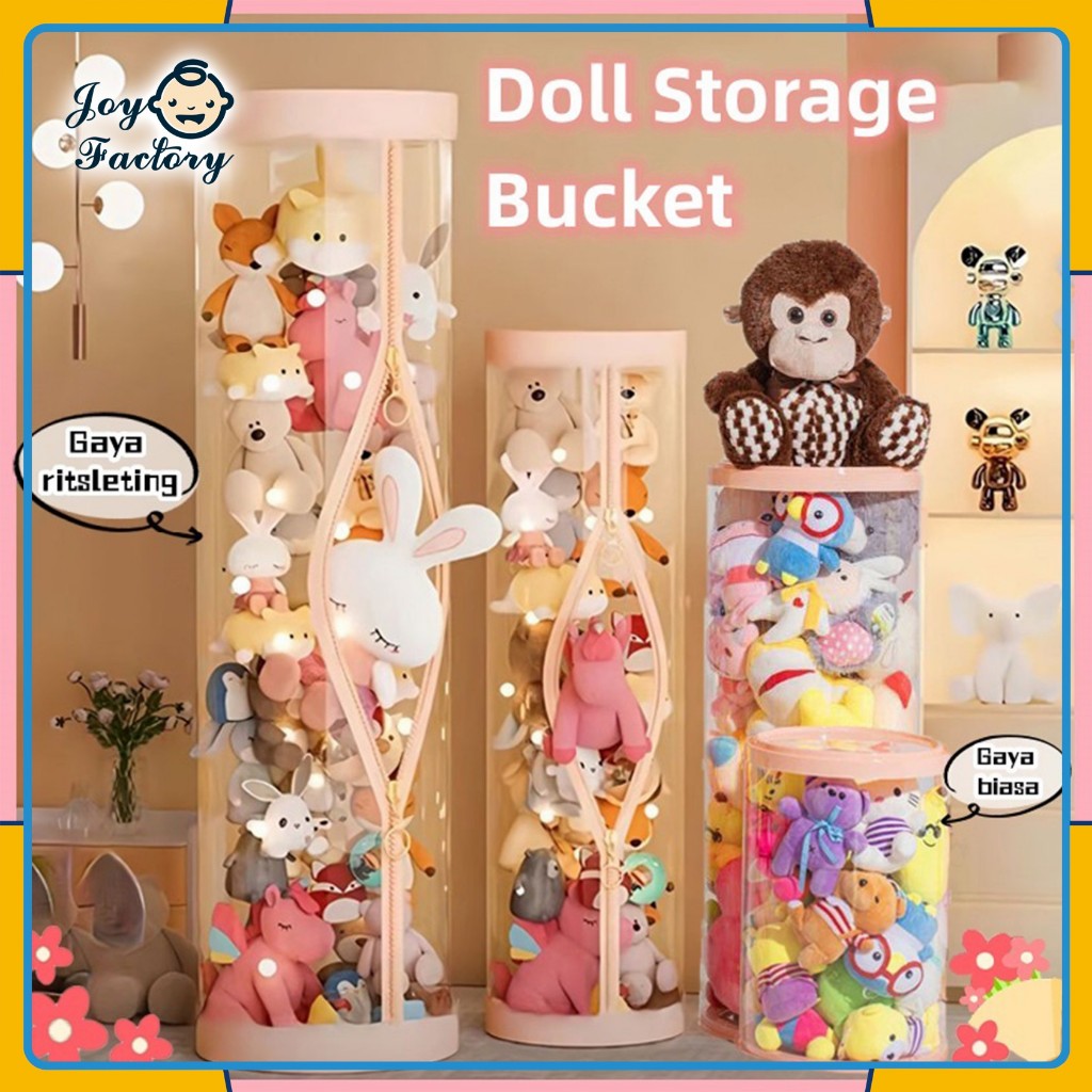 Jual Tempat Boneka Tabung Resleting Tabung Boneka Transparan Tempat ...