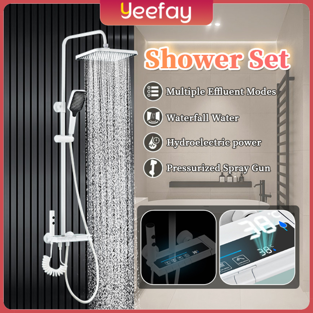 Jual Shower 4 in 1 Panas Dingin / Putih shower set 4 fungsi / Set Sower ...