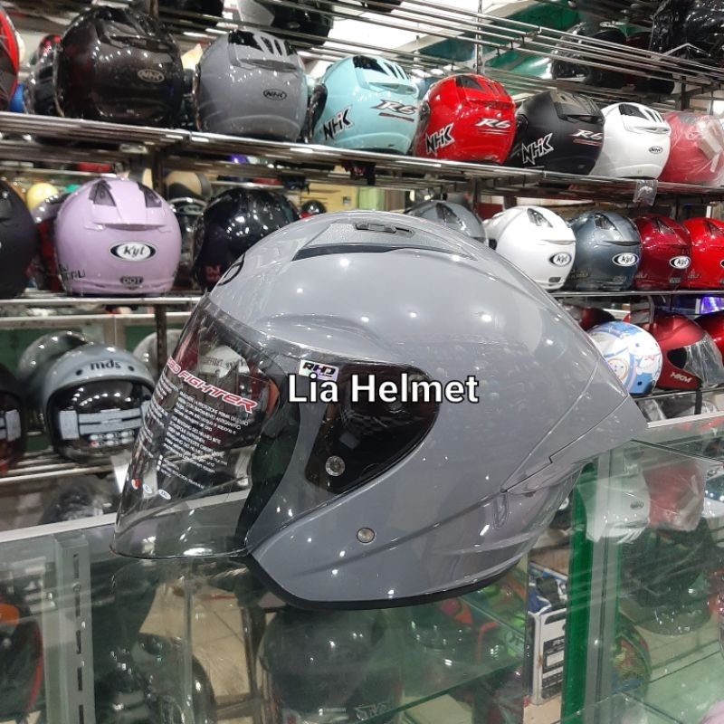 Jual Helm Half Face NHK N-1 Max Solid Dim Grey Glossy / NHK N1 Max ...