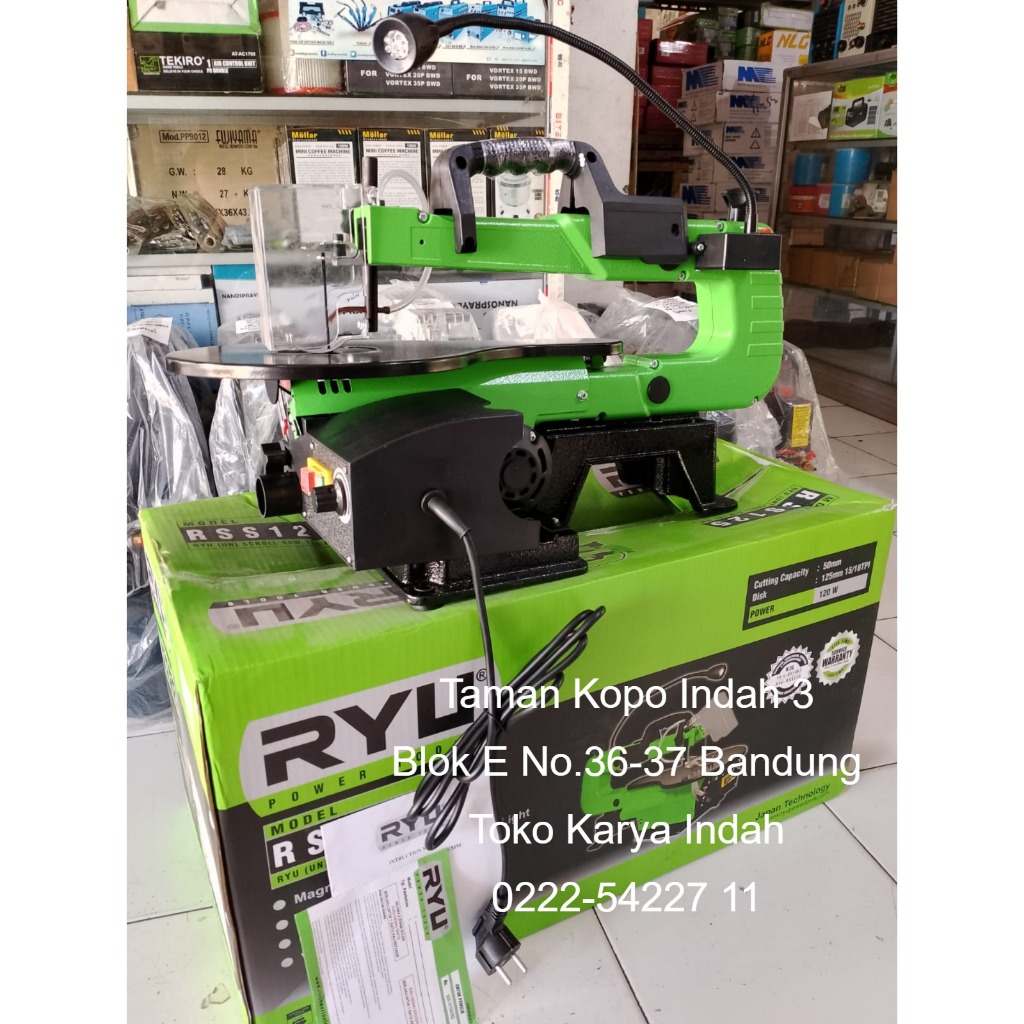 Jual Mesin Gergaji Meja Ukir Kayu Variable Speed RYU RSS125 Scroll Saw ...