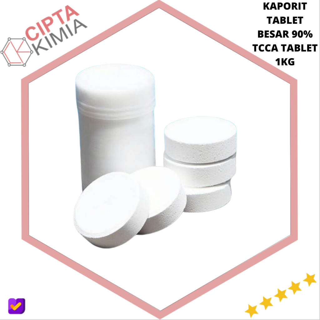 Jual Kaporit Tablet Besar 90% TCCA Tablet 1KG | Shopee Indonesia